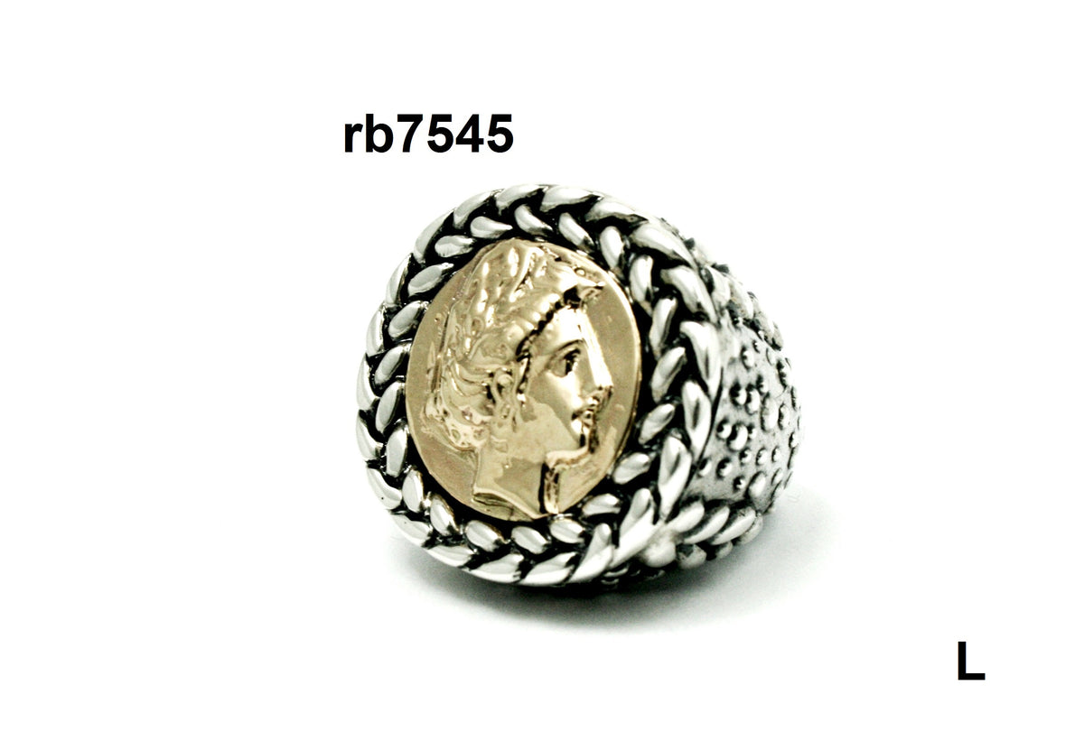 rb7545 - Caviar Ring With Gold Coin Center – Dian Malouf Jewelry - Made ...