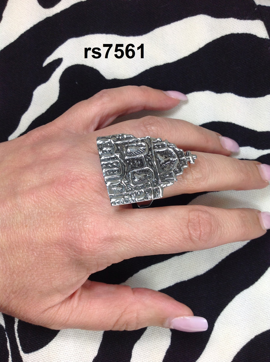 rs7561 - Large Sterling Silver Mission Ring – Dian Malouf Jewelry ...